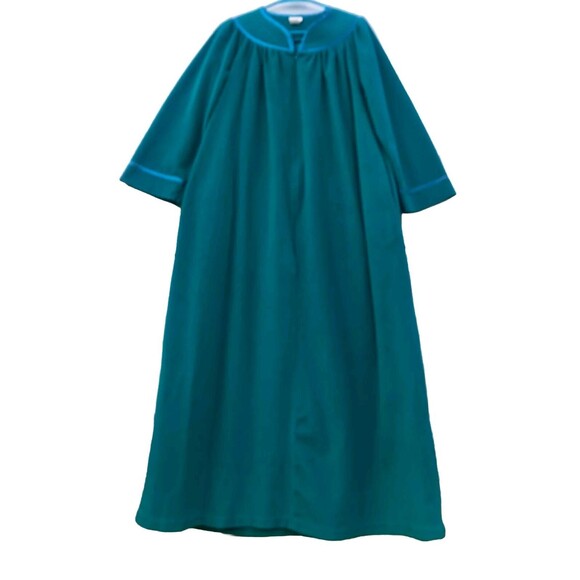 Adonna | Intimates & Sleepwear | Vtg Adonna Teal Zip Velour Housecoat ...